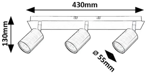 Rabalux 73073 - Bodové svítidlo GERHARD 3xGU10/15W/230V