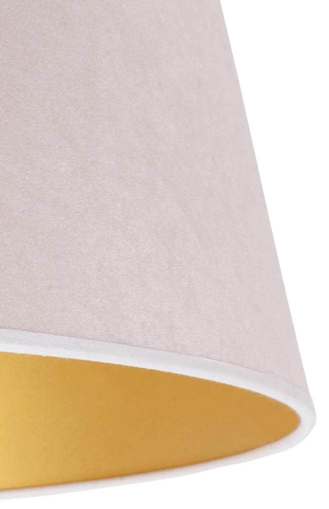 Stínidlo na lampu Cone výška 25,5 cm, ecru/zlatá