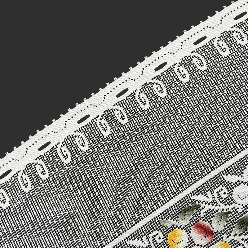Vitrážová žakárová záclona 6020 - výška 40 cm , metráž