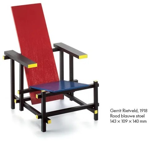 Vitra designové miniatury Rood Blauwe Stoel