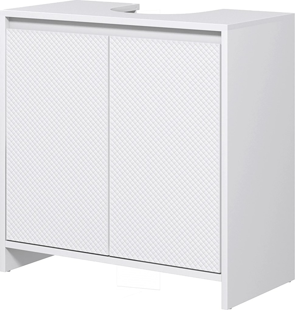 HOMCOM Podskříňková koupelnová skříňka Moderní koupelnová úprava se policí a proti převrhnutí, nosnost 40 kg, 60x30x60 cm, bílá