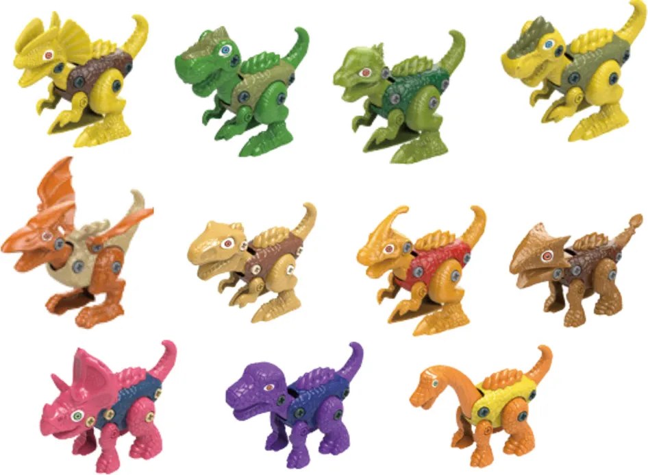 LEAN Toys Sada 12 kusů barevných dinosauřích vajec na šroubování