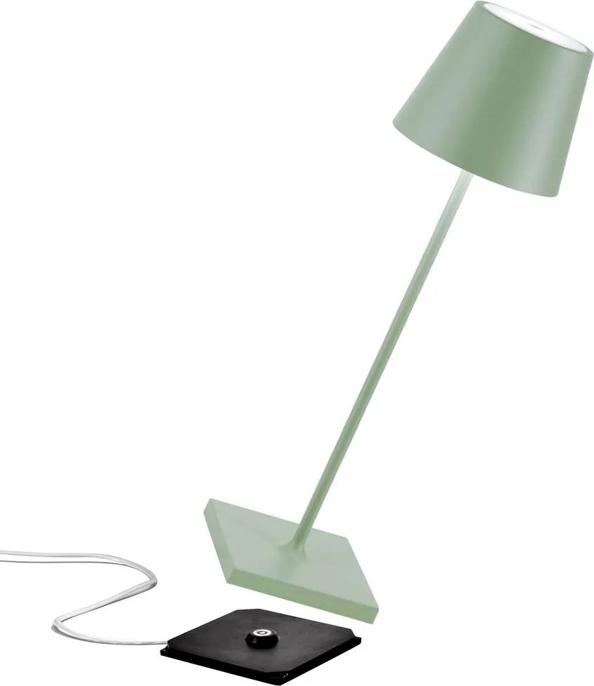 Stolní lampa Poldina 38 cm modrá-zlatá