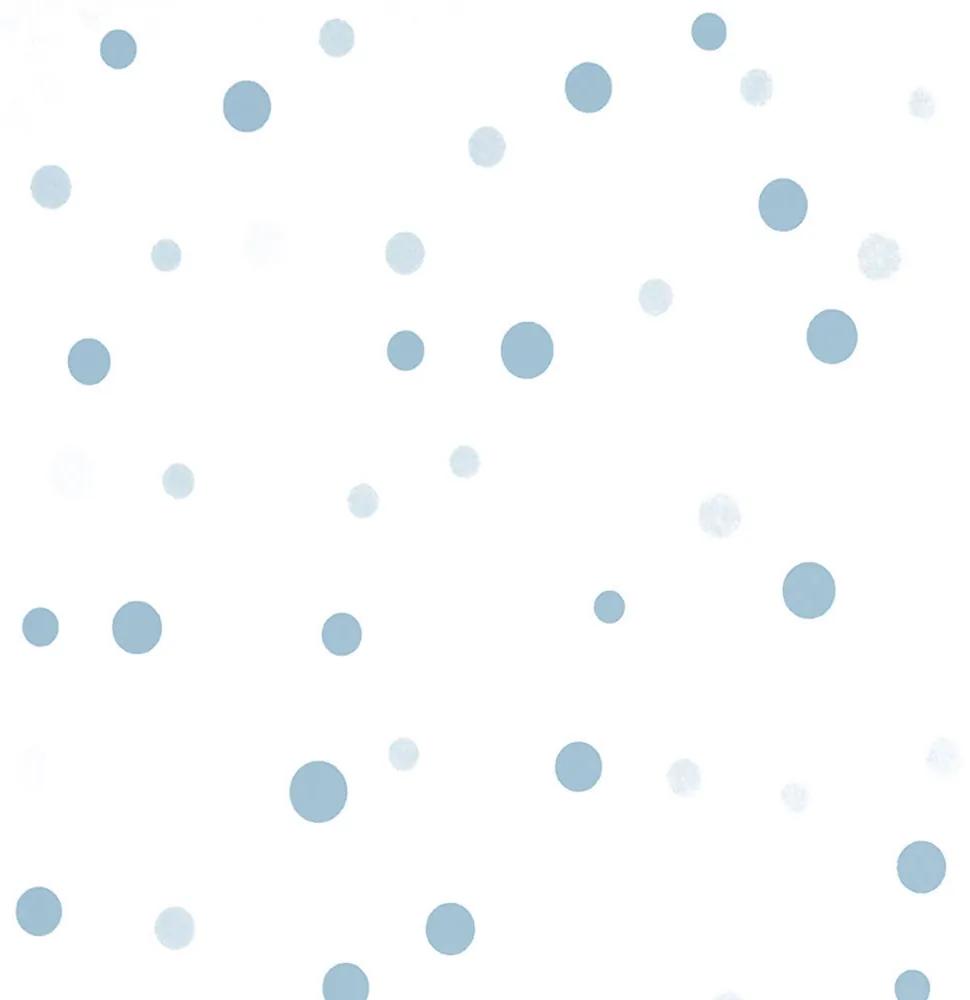 Modro-bílá  vliesová tapeta s puntíky, 137-2, Sambori, ICH Wallcoverings