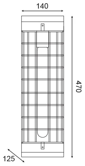 ACA DECOR Nástěnné svítidlo TESLA max. 60W/E27/230V/IP20