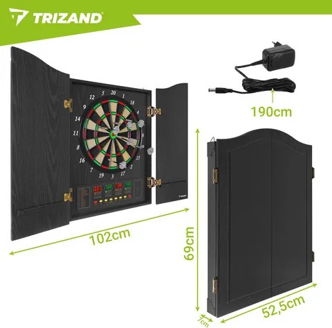 Elektronický terč na šipky Trizand - kompletní sada pro všechny hráče šipek