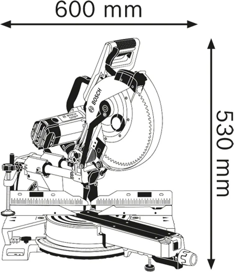 Elektrická pokosová pila Bosch GCM 12 SDE 0601B23100
