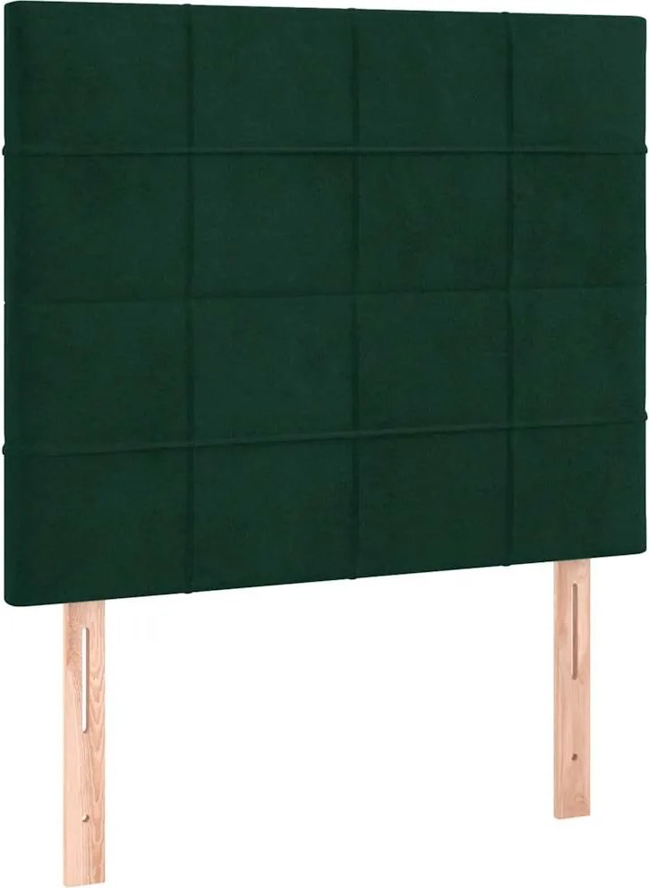 Box spring postel s matrací tmavě zelená 80 x 200 cm samet 3137812