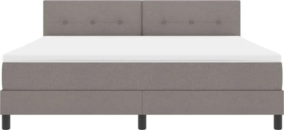 Postel s boxspringem s čelo Taupe 180 x 200 cm textil 3338710