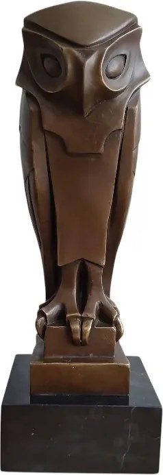 Sova – bronzová socha sovy – Art Deco, Johan Coenraad Altorf