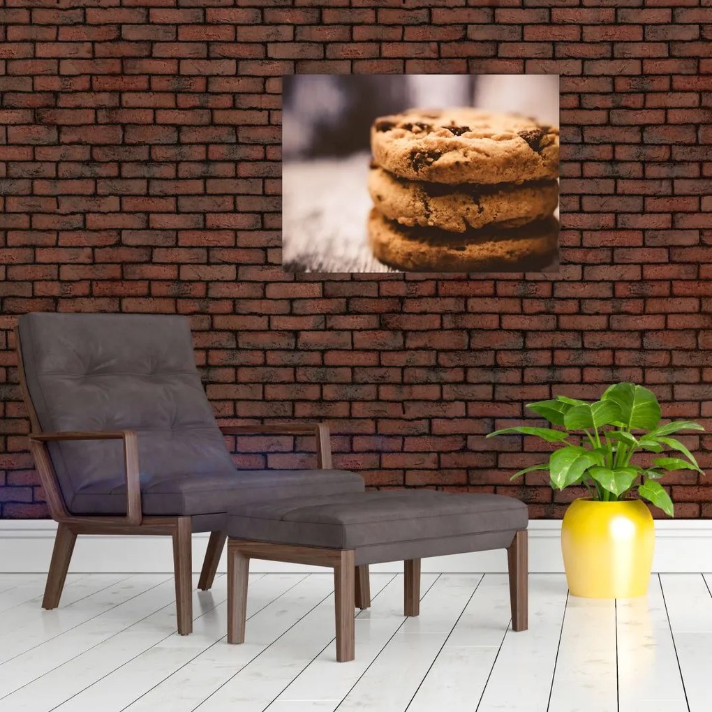 Skleněný obraz cookies sušenek (70x50 cm)