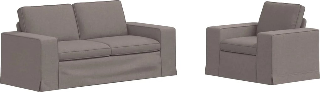 Set pohovek 2 ks Taupe textil 3407548