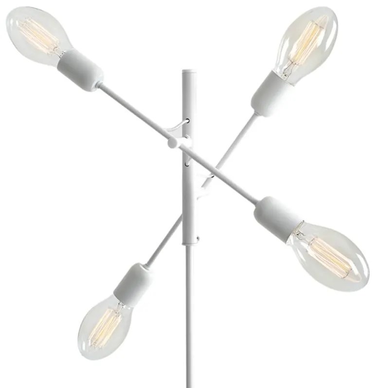 Nordic Design Bílá kovová stojací lampa Dogi 4