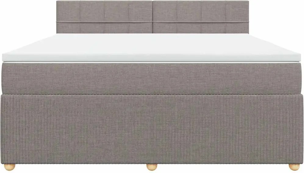 Box spring postel s matrací taupe 180x200 cm textil 3289839