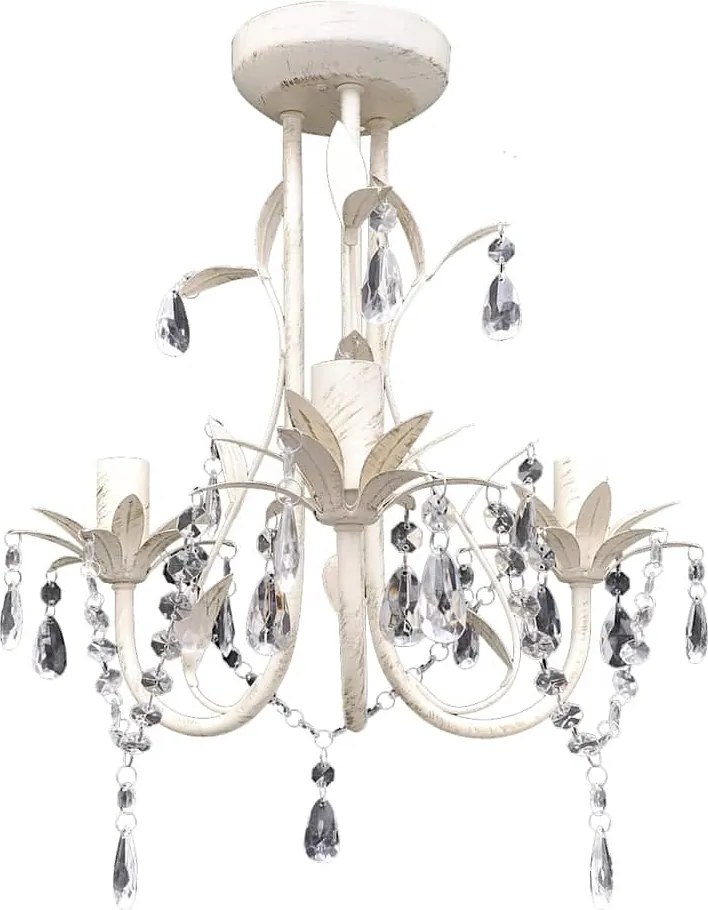 Elegantní, křišťálový lustr bílý 240686