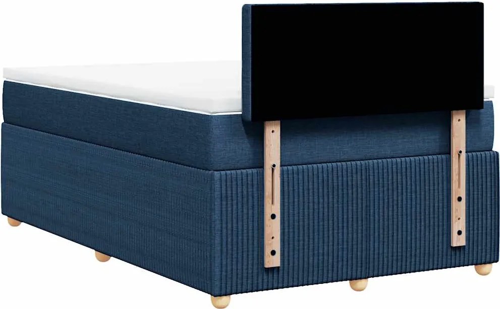 Box spring postel s matrací modrá 120x200 cm textil 3287443