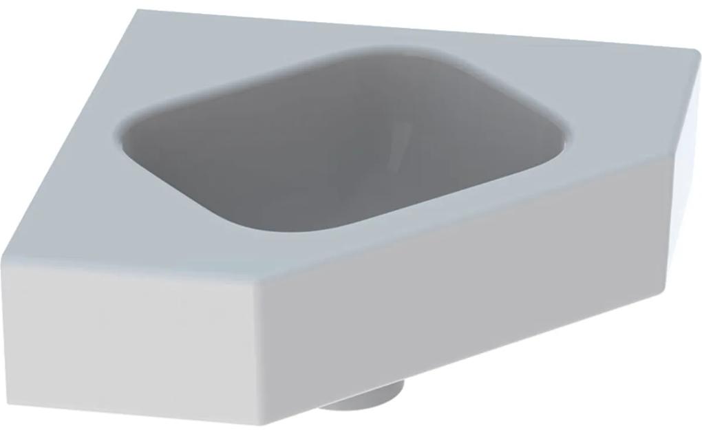 Geberit iCon - Rohové umývátko 460x330 mm, bez otvoru pro baterii, bez přepadu, bílá 124730000