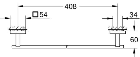 GROHE 409872430 - Držák na osušky 450 mm černá