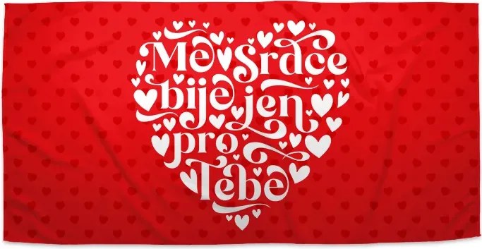 Sablio Ručník Mé srdce bije jen pro Tebe - 50x100 cm