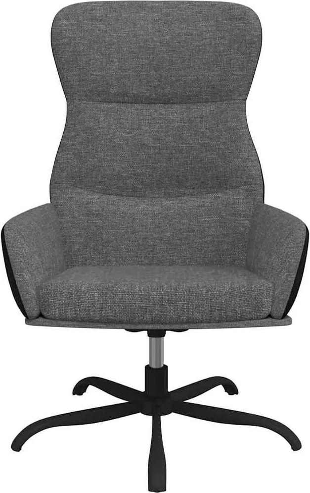 Relaxační křeslo světle šedé textil 341091