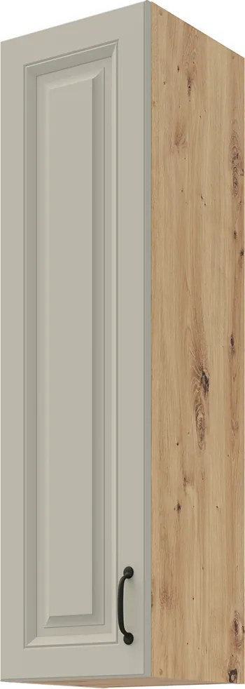 STILO ac | horní skříňka 30 G-108 1F s policemi | 30 cm | EXTRA VYSOKÁ | UNI dvířka | artisan/světle šedá