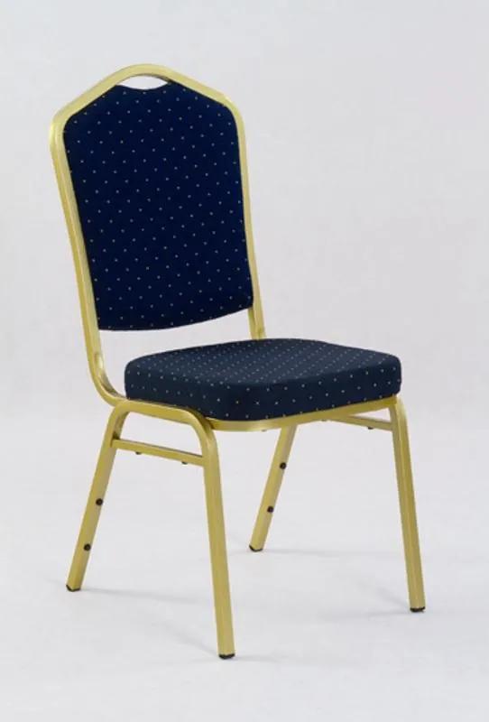 ImportWorld Kovová židle BTitomero (Barva: Modrá - stříbrná)