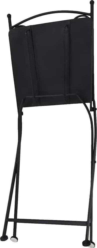 3dílný mozaikový bistro set keramický šedý 279690