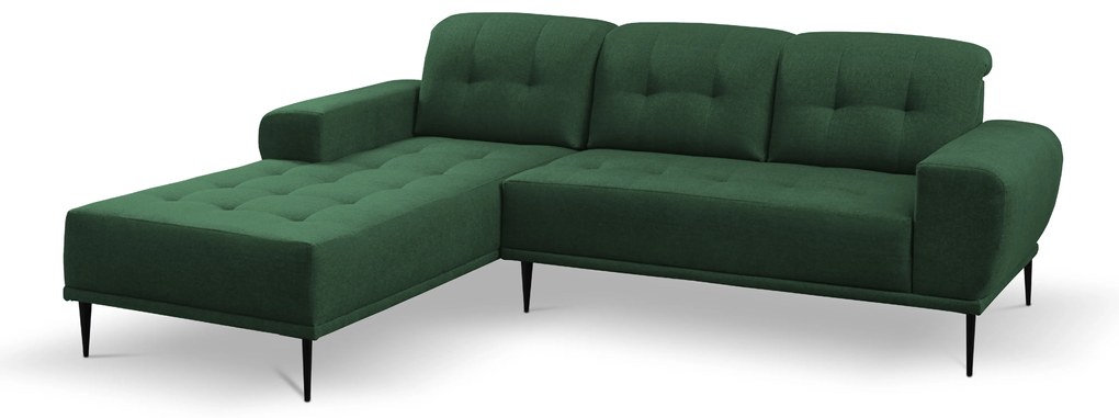 GAB Rohová sedačka RAPIDO, 256 cm Roh sedačky: Levý roh, Barva látky: Zelená (Samoa 6)