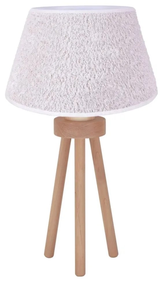 Duolla Duolla - Stolní lampa BOUCLE 1xE27/15W/230V bílá/dřevo DU601429