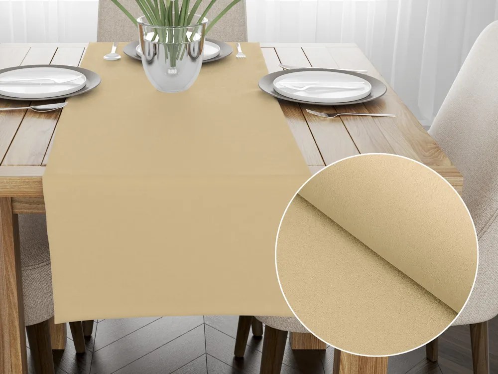 Biante Dekorační běhoun na stůl BKS-404 Zlatavě pískový 45x160 cm