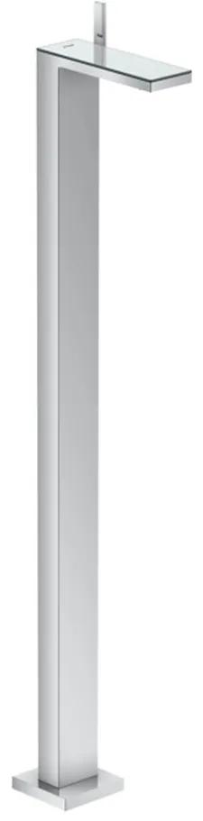 Axor MyEdition - Páková umyvadlová baterie stojící na podlaze s odtokovou soupravou Push-Open, chrom / zrcadlové sklo 47040000