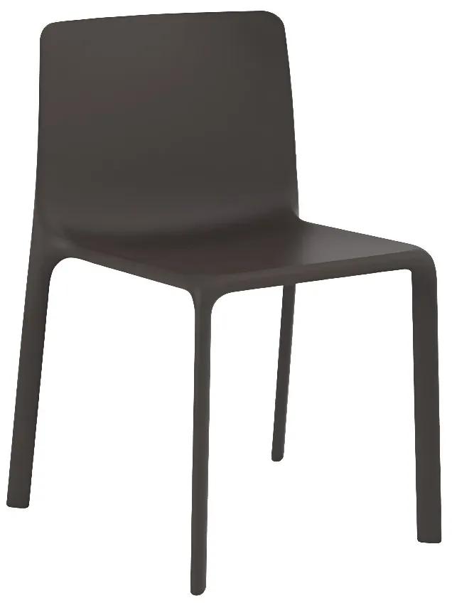 OnaDnes -20% VONDOM Tmavě šedá plastová jídelní židle KES