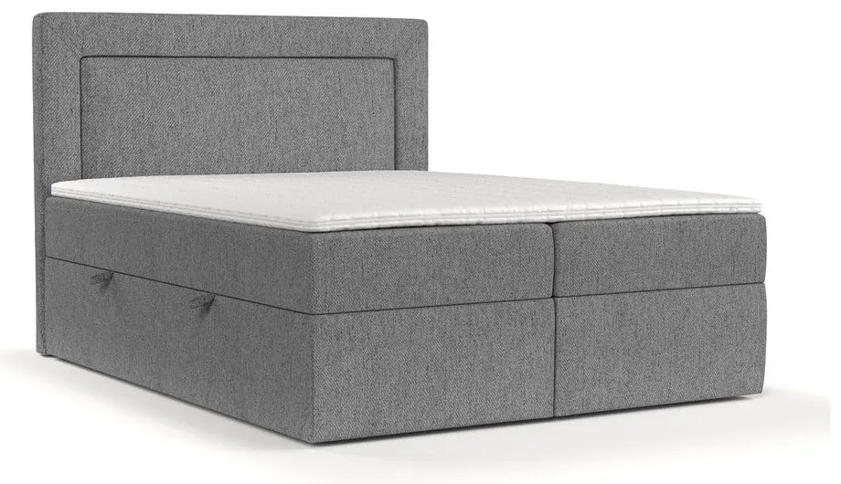Šedá boxspring postel s úložným prostorem 160x200 cm Imagine – Maison de Rêve