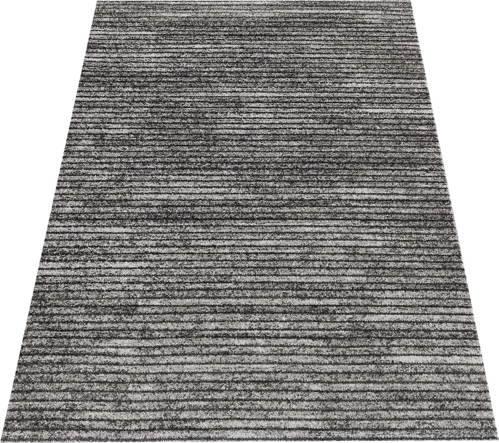 DY Šedohnědý koberec s pruhovaným vzorem Panamero 23 Rozměr: 60x100 cm