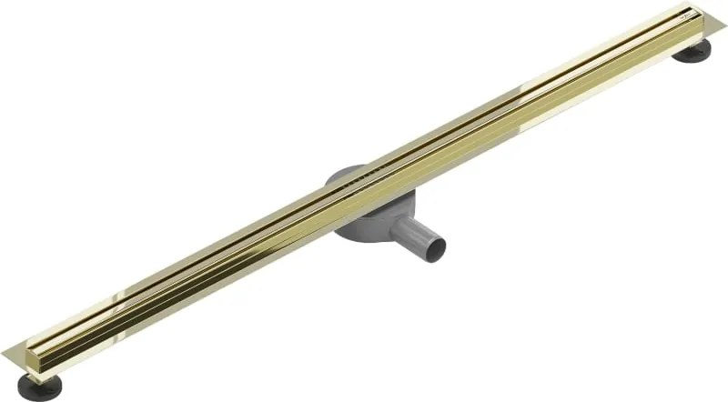 Mexen Flat 360° Slim otočný liniový odtok 130 cm, zlatý - 1541130