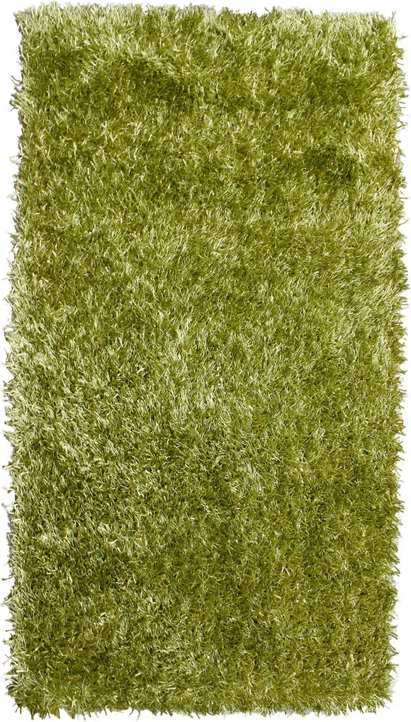 Chlupatý kusový koberec Lilou zelený Green Typ: 80x150 cm