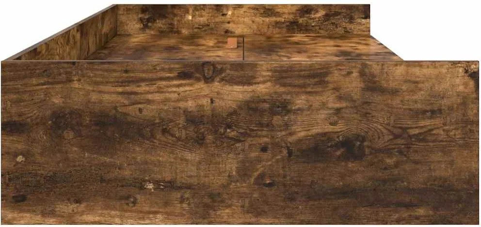 Rám postele s čelo Kouřový dub 80 x 200 cm Kompozitní dřevo 3335241