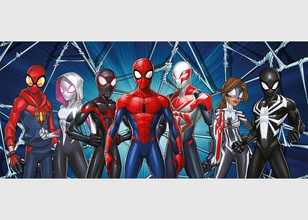 Dětská vliesová fototapeta na zed' Marvel Spider-Man – Celý tým, Disney | 202 x 90 cm | DFTDNH 5500