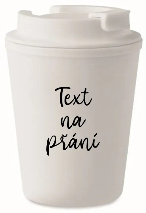 TEXT NA PŘÁNÍ - bílý termohrnek 300 ml