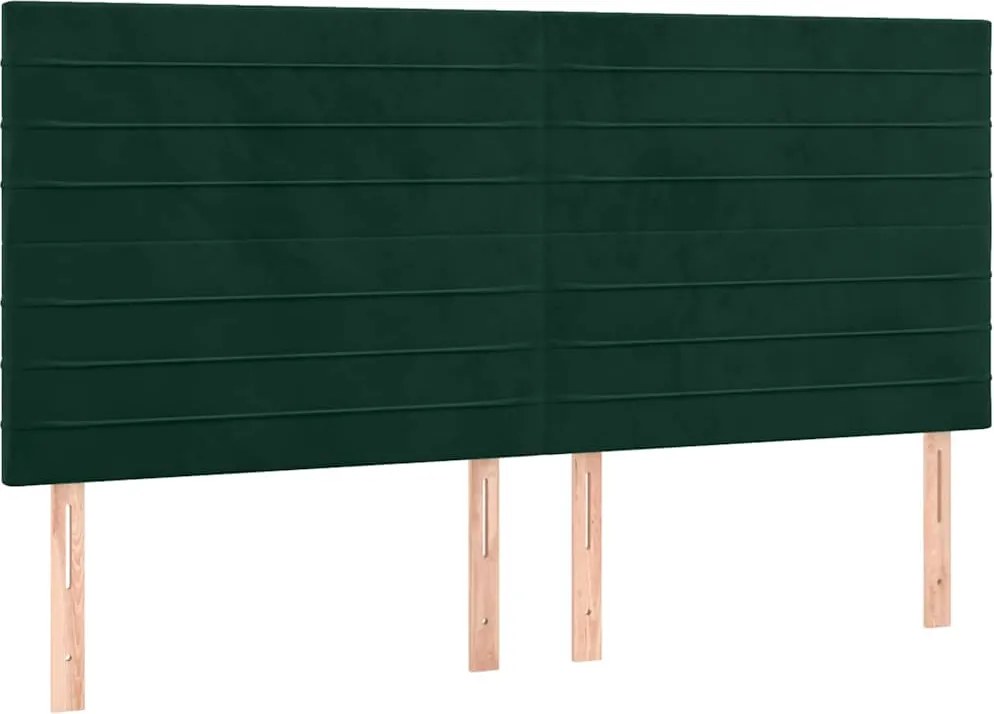 Rám postele bez matrace tmavě zelená 140 x 200 cm samet 3125821