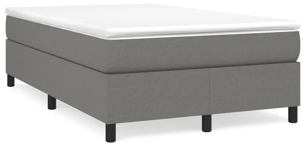 Box spring postel s matrací tmavě šedá 120x190 cm textil 3269684