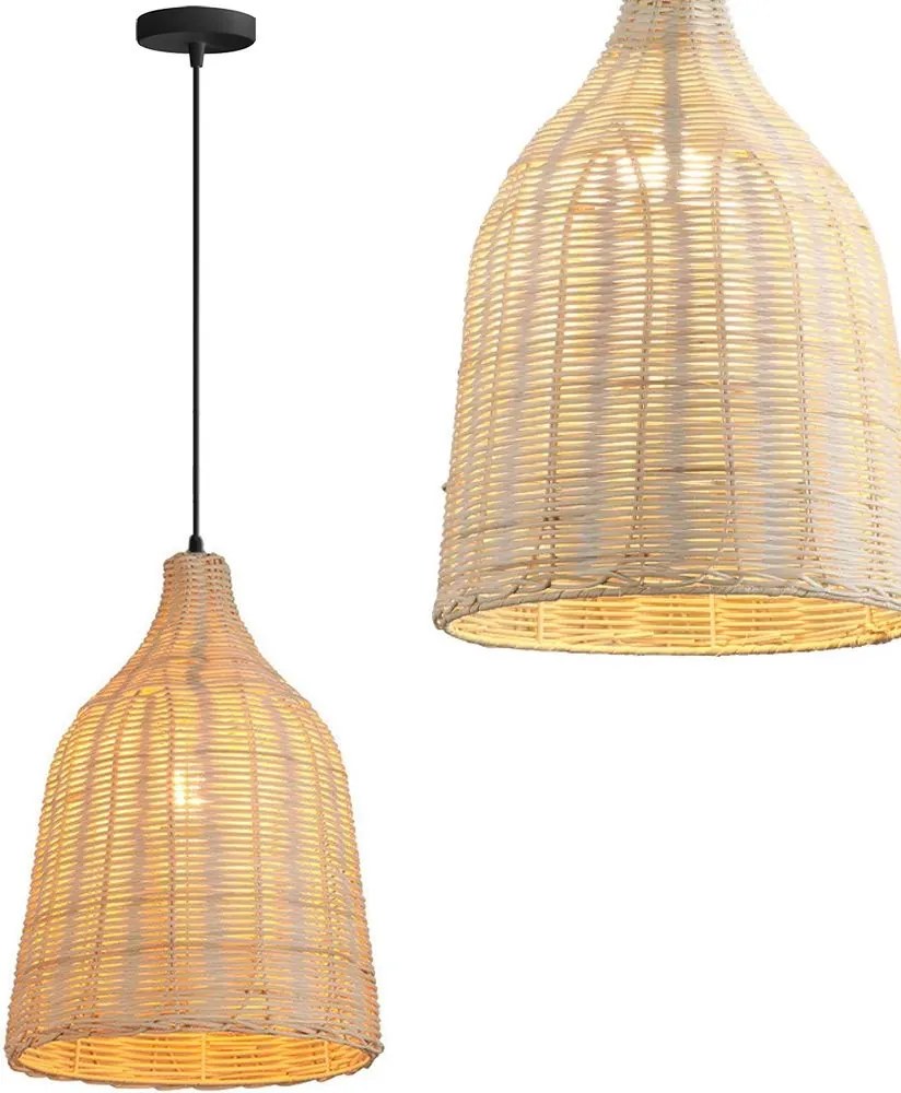 Toolight Natural, stropní závěsné svítidlo 1xE27 APP1646-1CP, přírodní hnědá, OSW-05114