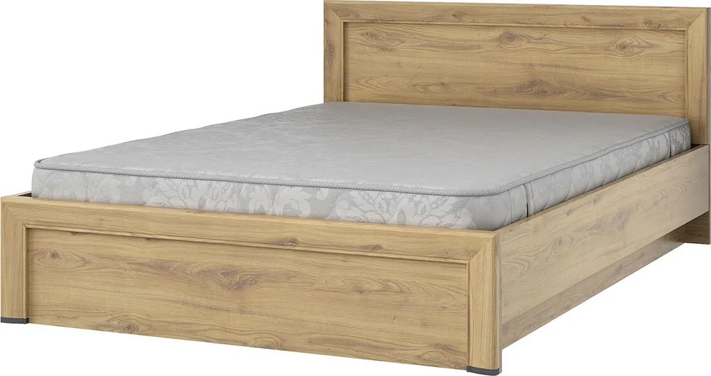 Postel 140x200 s roštem, úložným prostorem Sapori dub navarra