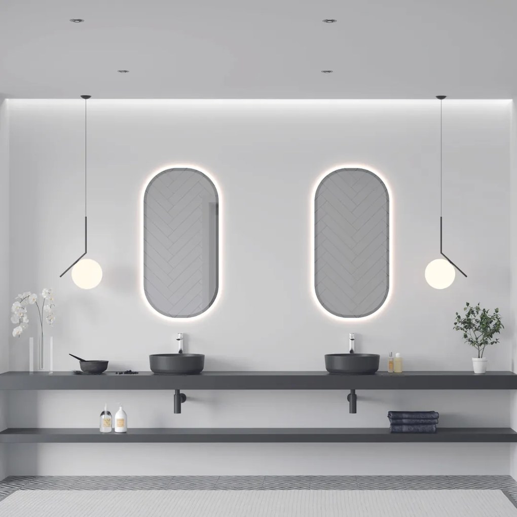 Laveo Desna, keramické umyvadlo na desku 360x360x120 mm, černá matná, LAV-VUD_B236