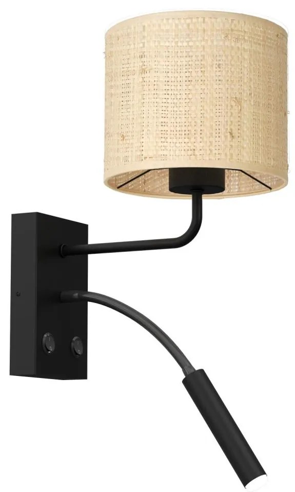 Luminex | Nástěnná lampa RATTAN 1xE27/60W+1xG9/8W/230V ratan | LU5274