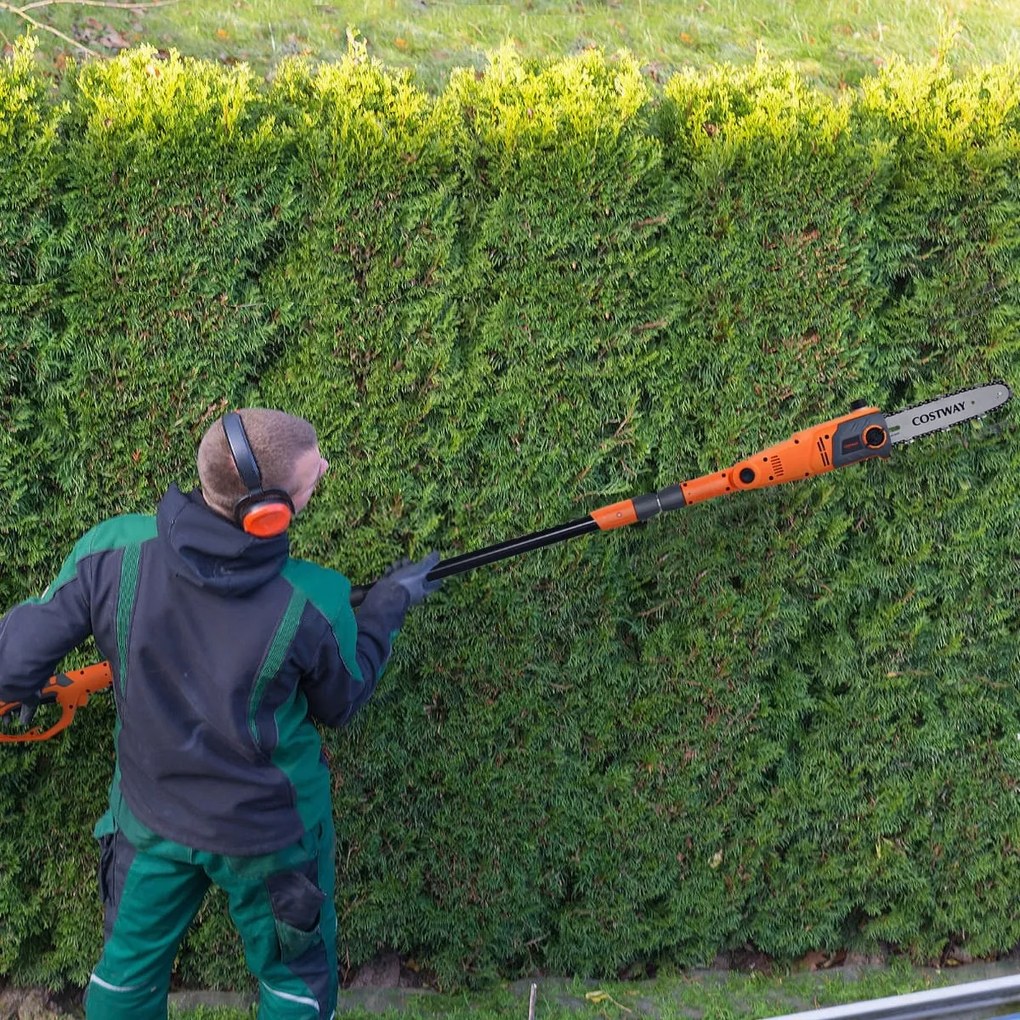 Costway Elektrická tyčová pila 212-286 cm víceúhlá řetězová pila