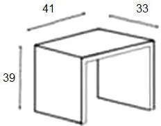 TEXPOL Noční stolek UNI DUB