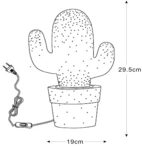 Lucide 13513/01/31 - Stolní lampa CACTUS 1xE14/40W/230V bílá