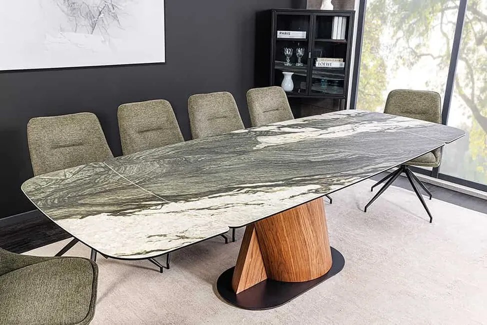 Rozkládací jídelní stůl s keramickou deskou Garland taupe šedá 180-260cm