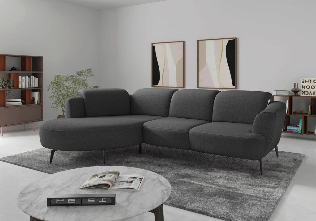 XXXLutz ROHOVÁ SEDAČKA, textil, tmavě šedá Sit & More - Sedací soupravy - 000144018507